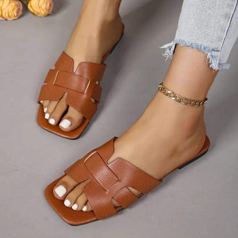 Chanclas planas de banda única para mujer – MxZap